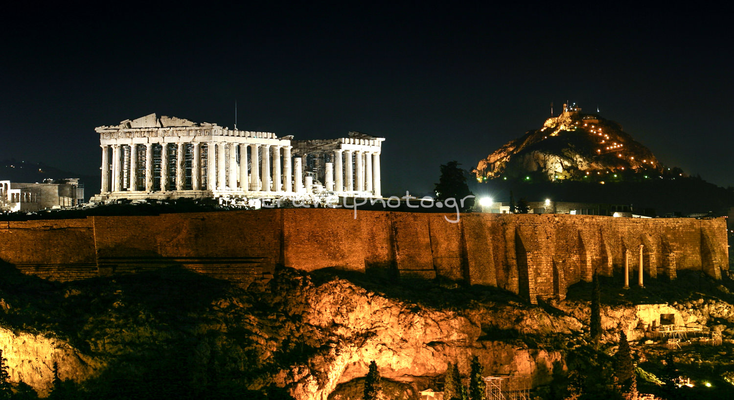 Ακρόπολη και Παρθενώνας απ' το Θησείο και το λόφο Φιλοπάππου