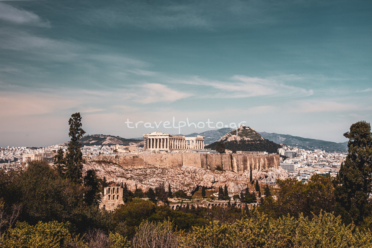 Ακρόπολη και Παρθενώνας απ' το Θησείο και το λόφο Φιλοπάππου